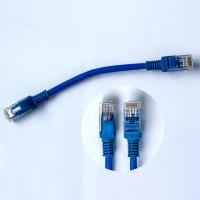China Blue 0.5m Cat5e Patch Cord Utp Copper Network Cable for sale