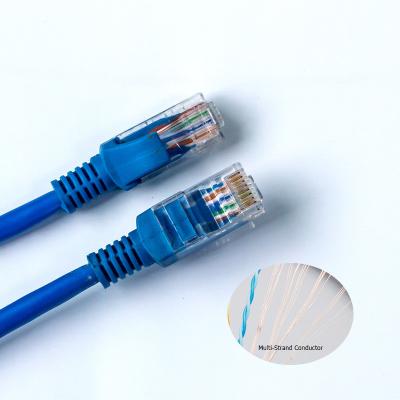 China Cabo da rede do cobre de Utp do cabo de remendo do azul 0.5m Cat5e à venda