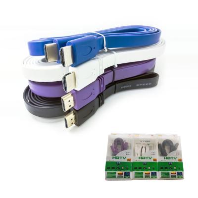 China Hardcover Box Packing LCD TV Projector 1.5m Flat HDMI Cable for sale