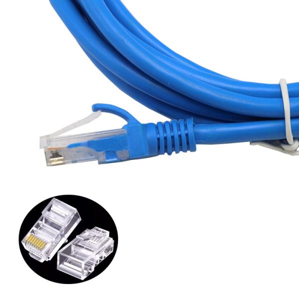 Quality Rj45 Cat5e Patch Cord Utp Computer Communicatioan Lan Cable Blue 3M for sale