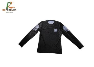 Cina Progetti lo stile per il cliente rotondo del ricamo del collo delle magliette lunghe della manica degli uomini in vendita