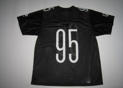 Cina Serigrafia bianca della maglietta della maglia del poliestere del nero di Lycra per gli sport in vendita