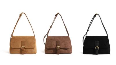 China 2023 new style vintage suede underarm bag casual cross-body bag for sale