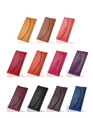 China Genuine leather simple ladies purse function wallet long style clutch bag for sale