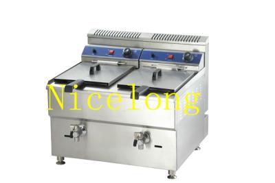 China Restaurant kitchen equipment double tanks gas fryer for sale GF-182 for sale