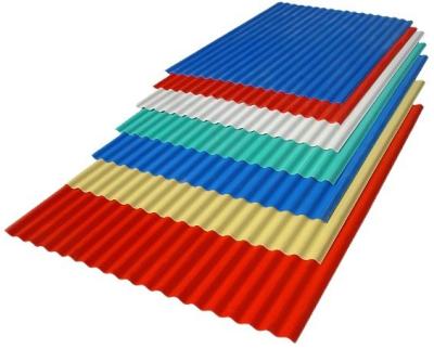 China 600-1100mm Width Color Coated Metal Corrugated Roofing Sheets with strength Steel Plate and Galvanized PPGI for sale