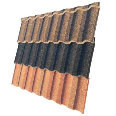 China Materials Customized Colors Pvc Synthetic Resin Roofing Sheet 0.5mm Thickness Wood Shake Stone Coated Metal Roofing Tile for sale