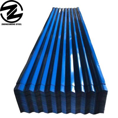 China 13.8m Long Blue Pre-painted Color Coated Corrugated Roofing Sheet for Building Materials 1400-1799mm Length ±1% Tolerance for sale