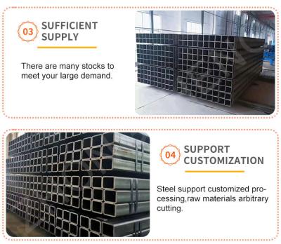 China Boiler Pipe 20*20 30*30 50*50 Square Tube with ERW Technique and Accessories for sale