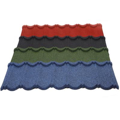 China 2.7kg/pcs Nutural Style Colorful Stone Coated Steel Shingles Roofing Sheet for Villa Building Material for sale
