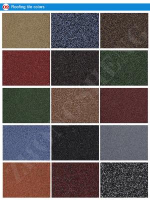 China Raw Material PVC ASA Coating Bond Kleurrijke met steen beklede daktegels voor modern design Te koop