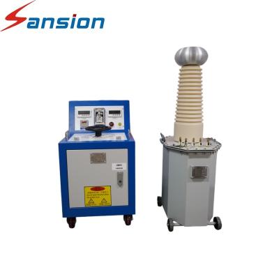 China 10kVA 100kV AC Hipot Test System with Manual Control Console and Oil-Type High-Voltage Test Transformer for Dielectric Strength Inspection for sale