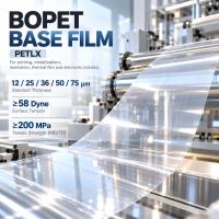 Quality PETLX BOPET Plain Film 12-75μm One Side Corona Treated for Metallization for sale