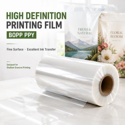 China Shallow Dot Gravure Printing BOPP Film High Transparency Oil Resistant for Flexible Packaging for sale