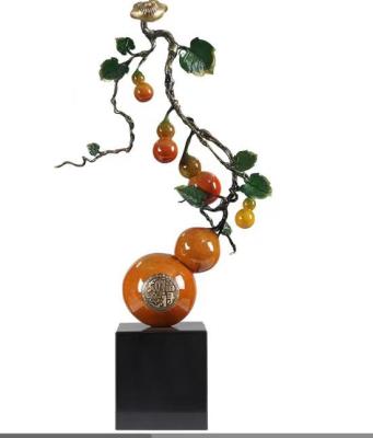 China Non-heritage Lacquer Process Pure Copper Ornament for Home and Office Decoration for sale