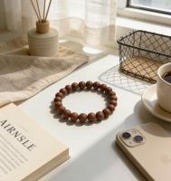 Quality Traditional Chinese Clove Bracelet Brown Wood Bead Bracelet For Soothing Liver for sale