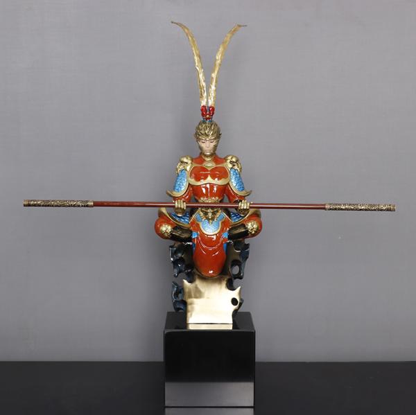 Quality Vintage Style Bronze Ornament Featuring Sun Wukong Design with 80*30*85cm Dimensions for Home Decoration for sale