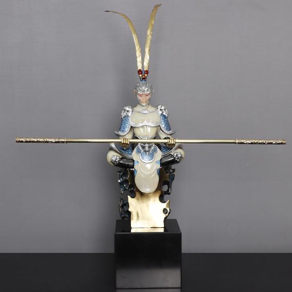 Quality Vintage Style Sun Wukong Design Bronze Ornament with 80*30*85cm Dimensions for Home Decoration for sale
