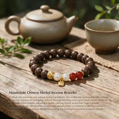 China Chinese Classic Retro Wood Beaded Bracelet with Osmanthus Fragrance for Phlegm-reducing And Blood Stasis-dispersing Buddhist Prayer Beads Calming And Stabilizing for sale