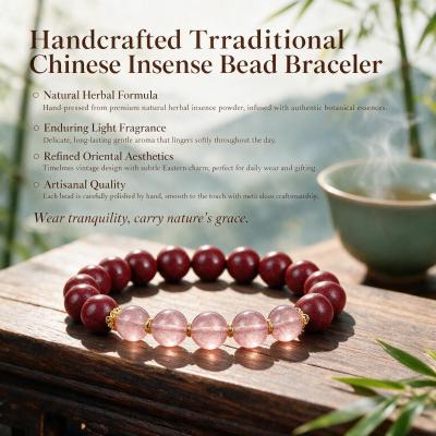 China Medicinal Fragrance  Buddhist Red Sandalwood Mala Bracelet Hibiscus Rose Lily for sale
