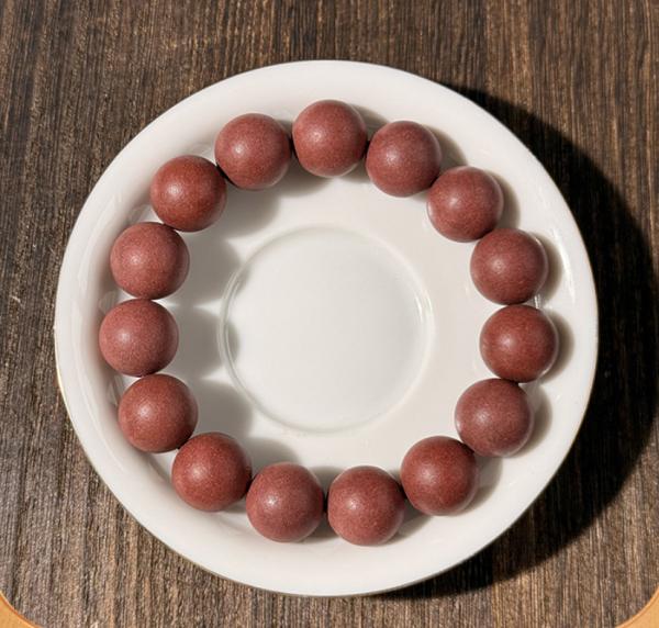 Quality Trending Pink Agarwood Wooden Prayer Bead Bracelet Buddhist Prayer Handmade Beaded for sale