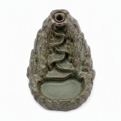 China Ceramic Backflow Incense Burner with Waterfall Smoke Effect for Home for sale