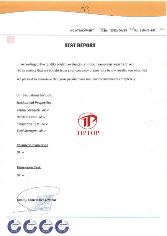Customer approval - Xi'an Tiptop Machinery Co.,Ltd