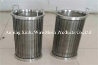 China SS304 Wedge Wire Screen Pipe 0.02mm Slot Welded Cylindrical Filter for Water Well for sale