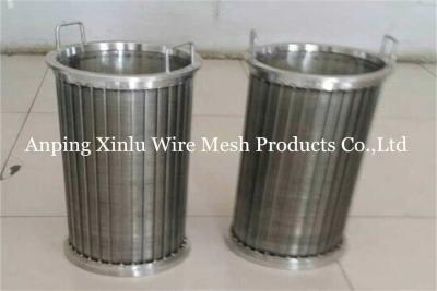 China Cylindrical Ss304 Wedge Wire Screen Pipe Welded Inside Outside Basket for sale