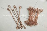China Copper Coated Double Loop Binding Bar Tie Wire 200mm Length 2.48kg Bundle Rust Resistant for sale
