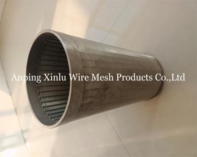 China 1000-3000-6000mm Wedge Wire Screen Pipe with 3x4.6mm Support Wire for Drilling tubewell and Wastewater Processing en venta