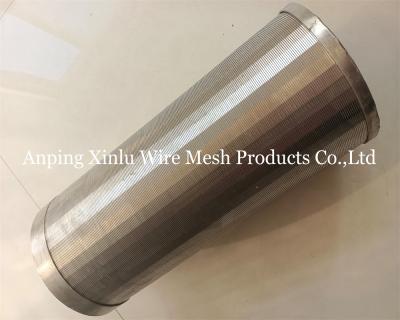 China 1000-3000-6000mm Wedge Wire Screen Pipe with 3x4.6mm Support Wire for Drilling tubewell and Wastewater Processing en venta