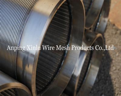 China 1000-3000-6000mm Wedge Wire Screen Pipe with 3x4.6mm Support Wire for Drilling tubewell and Wastewater Processing en venta