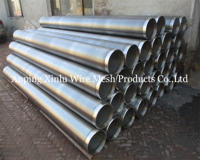 China 1000-3000-6000mm Wedge Wire Screen Pipe with 3x4.6mm Support Wire for Drilling tubewell and Wastewater Processing en venta