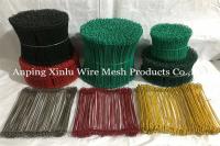 China Galvanized Double Loop Tie Wire 1.0mm 500pcs Bundle Red for Fence Binding Construction for sale
