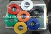 China Galvanized Double Loop Tie Wire 1.0mm 500pcs Bundle Red for Fence Binding Construction for sale