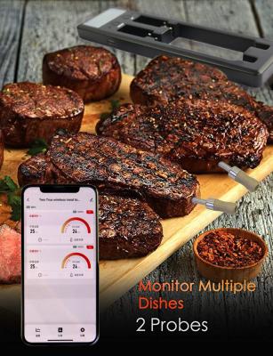 China 165ft Smart Wireless Thermometer Digital Instant Lesen Bluetooth Fleischthermometer APP Fernthermometer mit Keramikgriff zu verkaufen