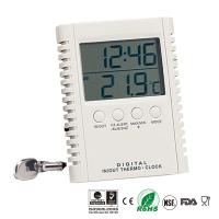 China 90% RH LCD Display ABS Indoor Thermo Hygrometer for sale