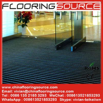 China Heavy Duty Aluminum Floor Mats for PublicBuildings High Traffic Entrance Areas aluminum frame with carpet rubber brush for sale