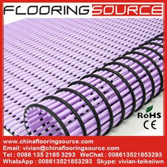 China PVC Tube Matting bathroom mat changing room mat non-slip drain water for sale