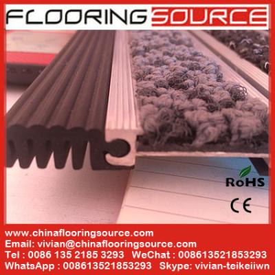 China Heavy Duty Aluminum Floor Mat high traffic entrance matting aluminum extrusion aluminum rail material carpet infill for sale
