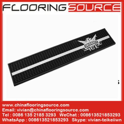 China Rubber PVC Personalised Beer Bar Mat PVC Spills Runner Mat prevent spills protect bar surface for sale