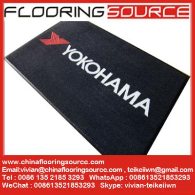China Nylon fiber rubber back printed carpet logo mat custom size and color for sale