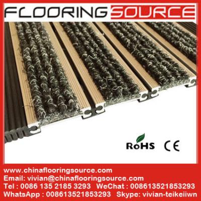 China Aluminum Roll Up Entrance Matting for high traffic building entrance areas and Lobby Carpet with Aluminum Frame for sale