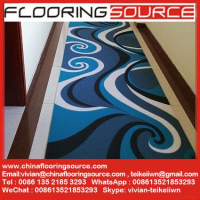 China Vinyl Printed Coil Floor Mat with anti slip backing or without backing to dry quickly and resist mildew for sale