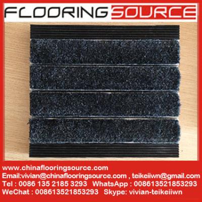 China Aluminum Entrance Barrier Matting Shopping Mall Entrance Carpeting Aluminum Frame with Carpet Surface Entrance Area Mats for sale