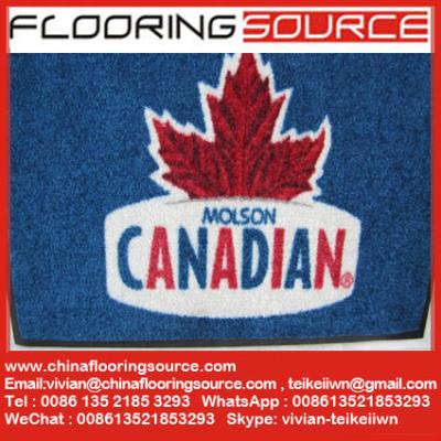 China Anti Slip Custom Printed Welcome Logo Door Mat Outdoor Floor Mat Nylon Fiber Rubber Backing Sweep Dirt Entrance Mat for sale