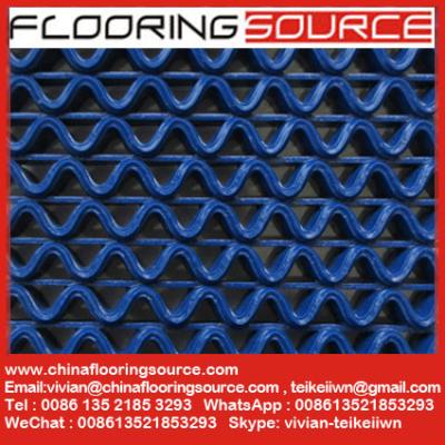 China PVC S Mat Swimming Pool Mat Washing Room Mat Wet Areas Non Slip Floor Mat Drainer Mat with S design for sale