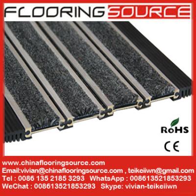China Heavy Duty Aluminum Entrance Matting Shopping Mall Entrance Mats Hotel Entrance Floor Mat Aluminum Frame Carpet Infill for sale