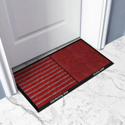China Sanitizing Floor Entrance Mat Foot Mat PVC PP Nylon Surface be filled disinfection solution  Rubber Backing with girps for sale